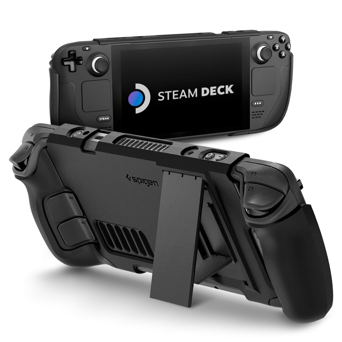 Чехол SPIGEN для Steam Deck - Thin Fit with Kick Stand - Черный - ACS06040