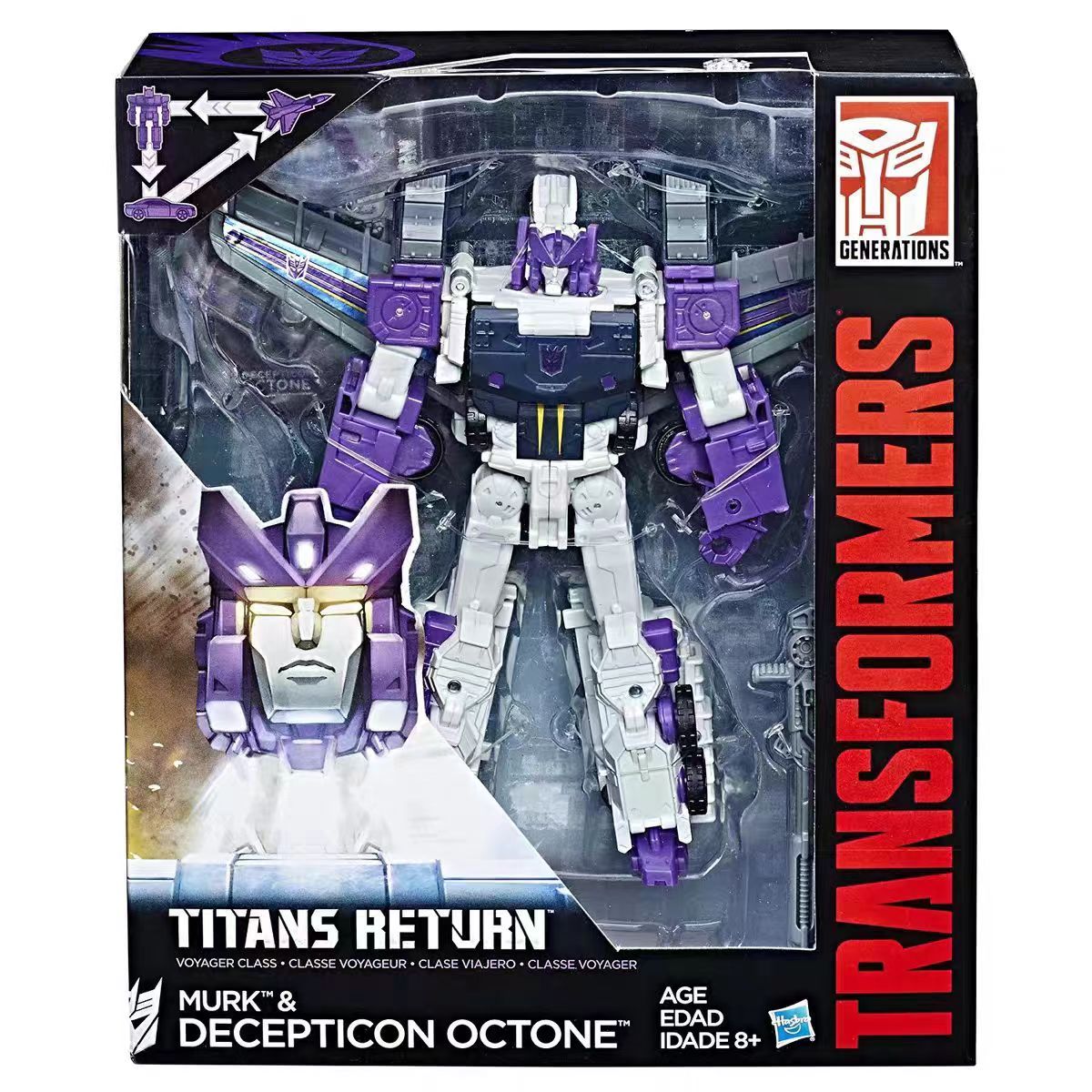 Трансформеры игрушки Hasbro Transformers Generations Titans Return Voyager Class Murk & Decepticon Octone 17cm