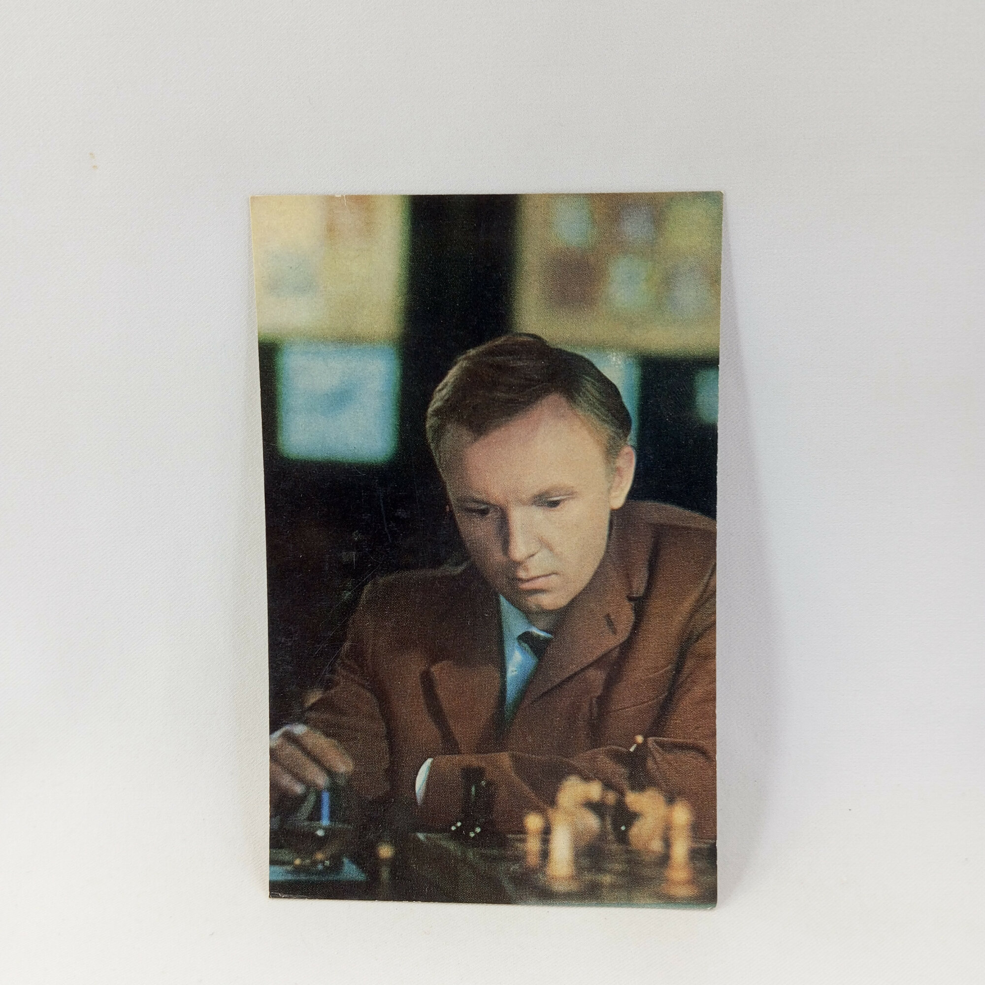 Открытка советская СССР. Кадр из кинофильма Гроссмейстер, актер Андрей Мягков. Винтаж