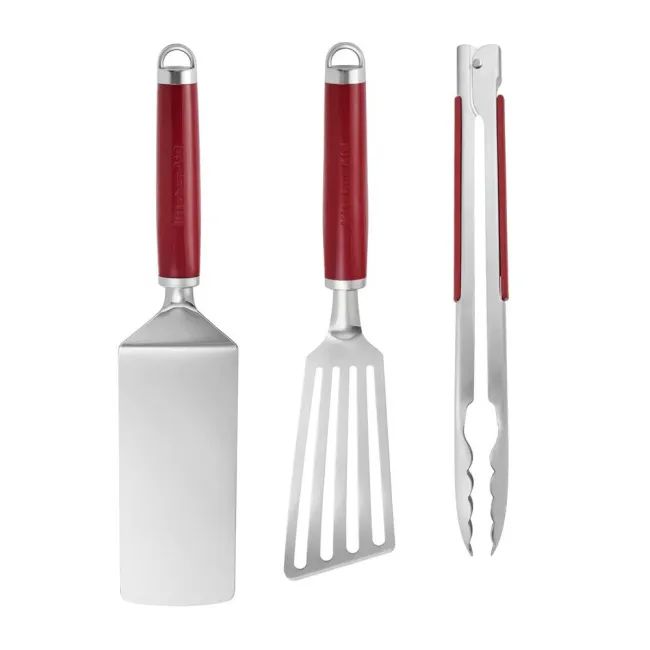 Набор для гриля 3 шт KitchenAid - цвет серебро/красный, KC-KAG930OHERE