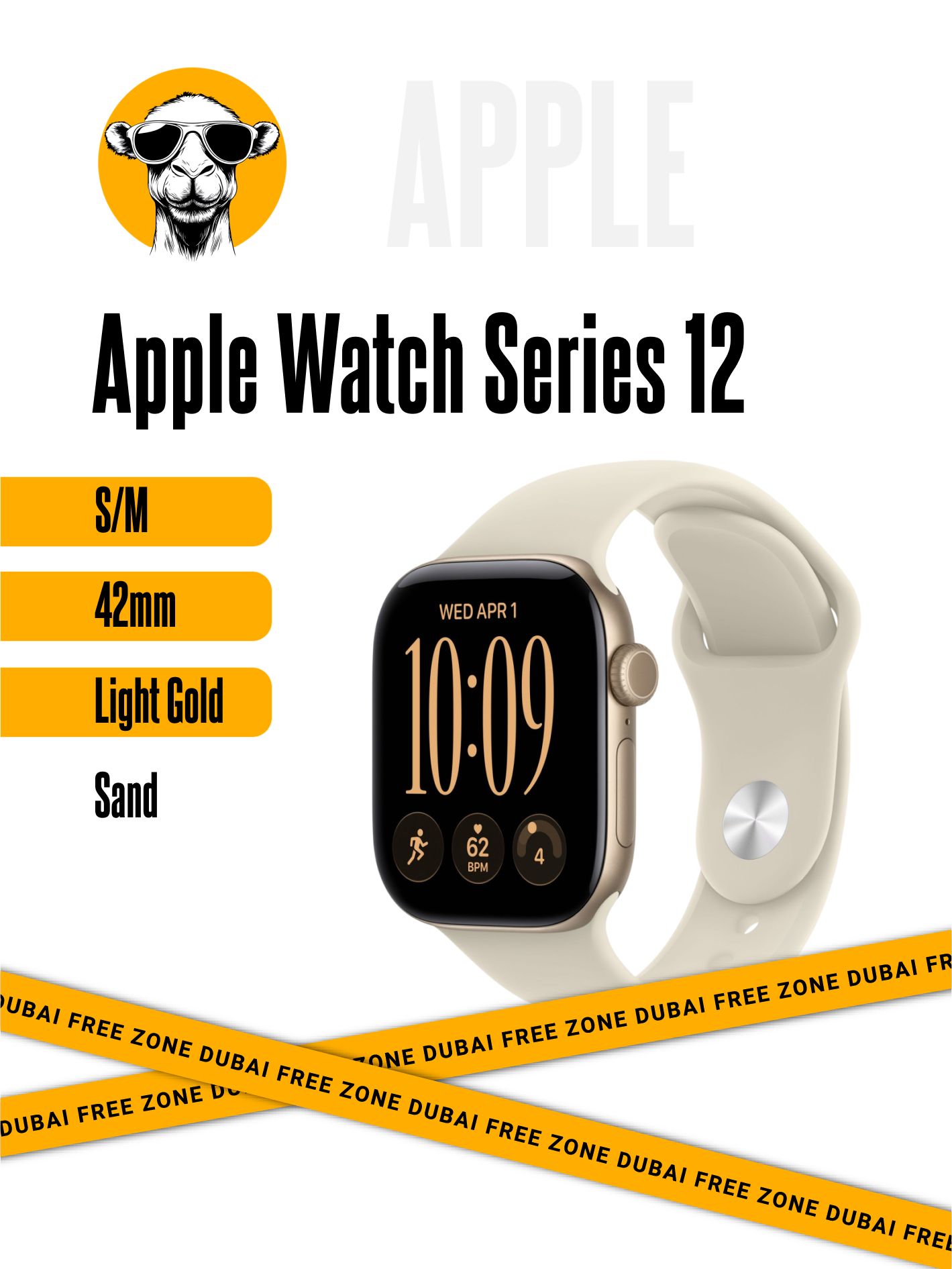Смарт-часы Apple Watch Series 12 42mm Light Gold Sand S/M