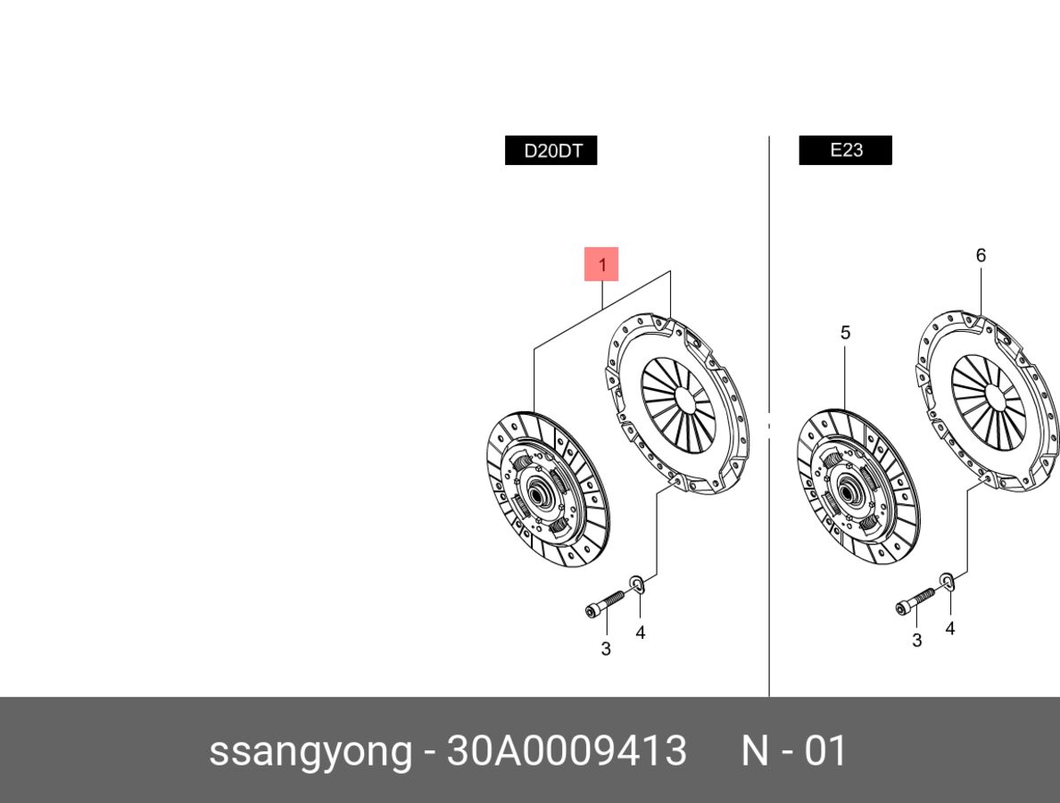30a0009413 диск сцепления с корзиной в сборе ssang yong d20dt org (SSANGYONG 30A0009413)