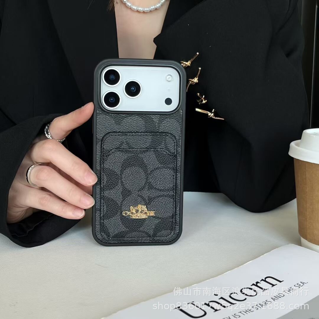 Модный брендовый чехол для телефона с отделением для карт для iPhone 17 Pro Max, высококачественный чехол с полной защитой и мягкими краями, подходит для 18.