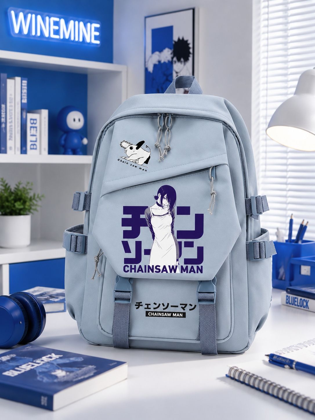 Рюкзак Chainsaw Man Человек-бензопила с Макимой Дэндзи и Пауэр школьный аниме для подростков мальчиков и девочек