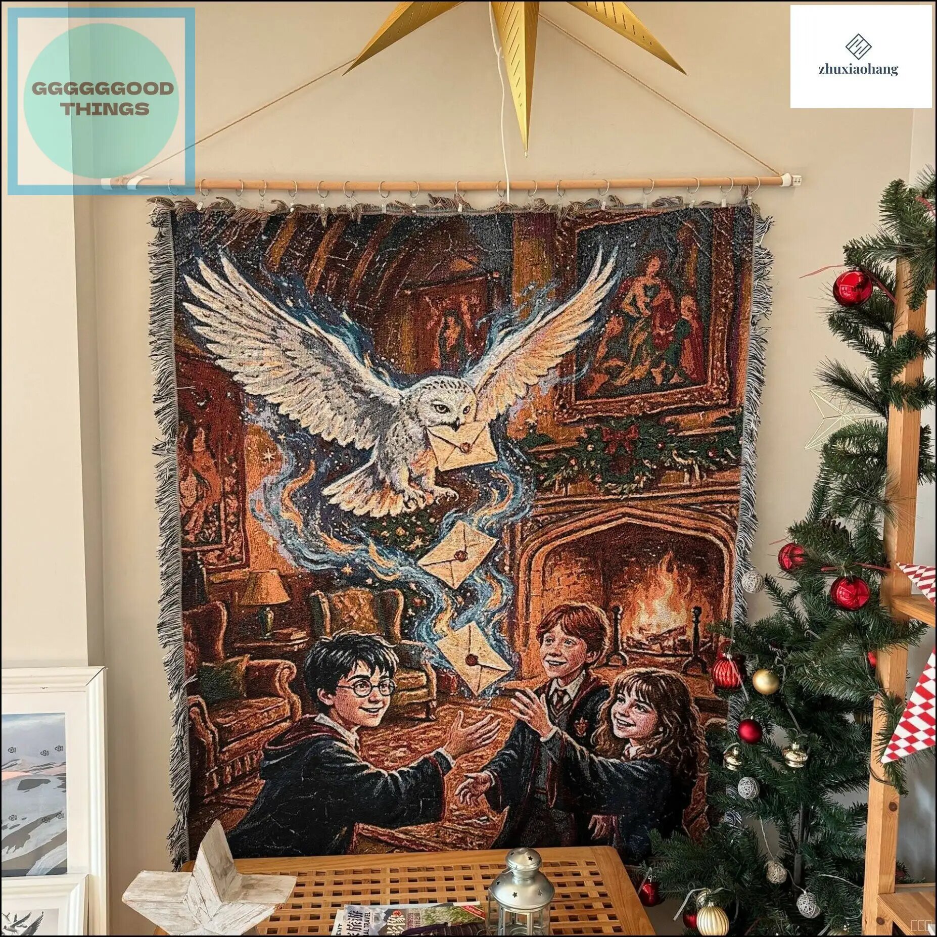 Одеяло с изображением совы Хедвиг из серии Гарри Поттер 130 x 160cm