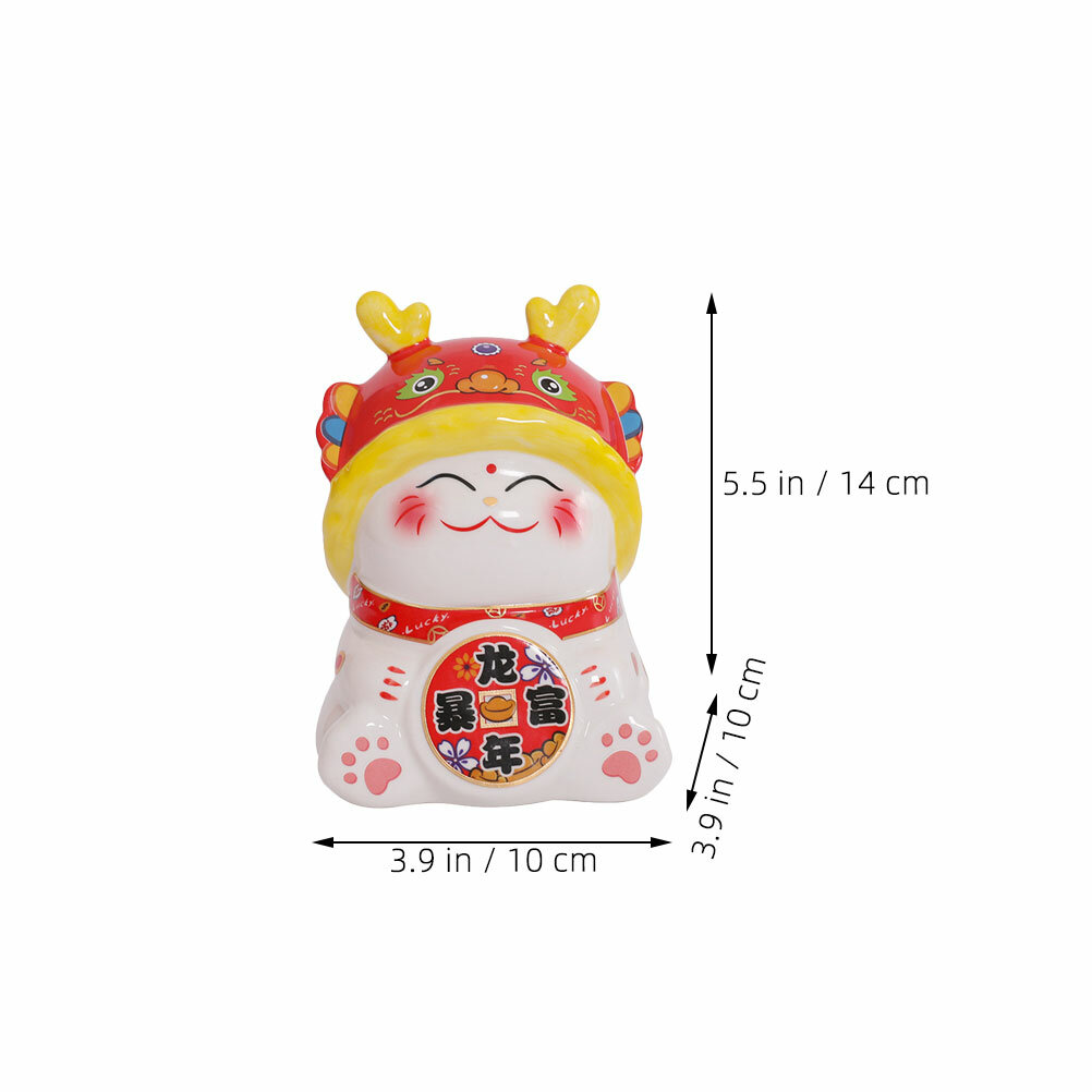 Керамическая Свинья Банк Игрушка В Forme Кота Для Декора 14.00X10.00X10.00CM