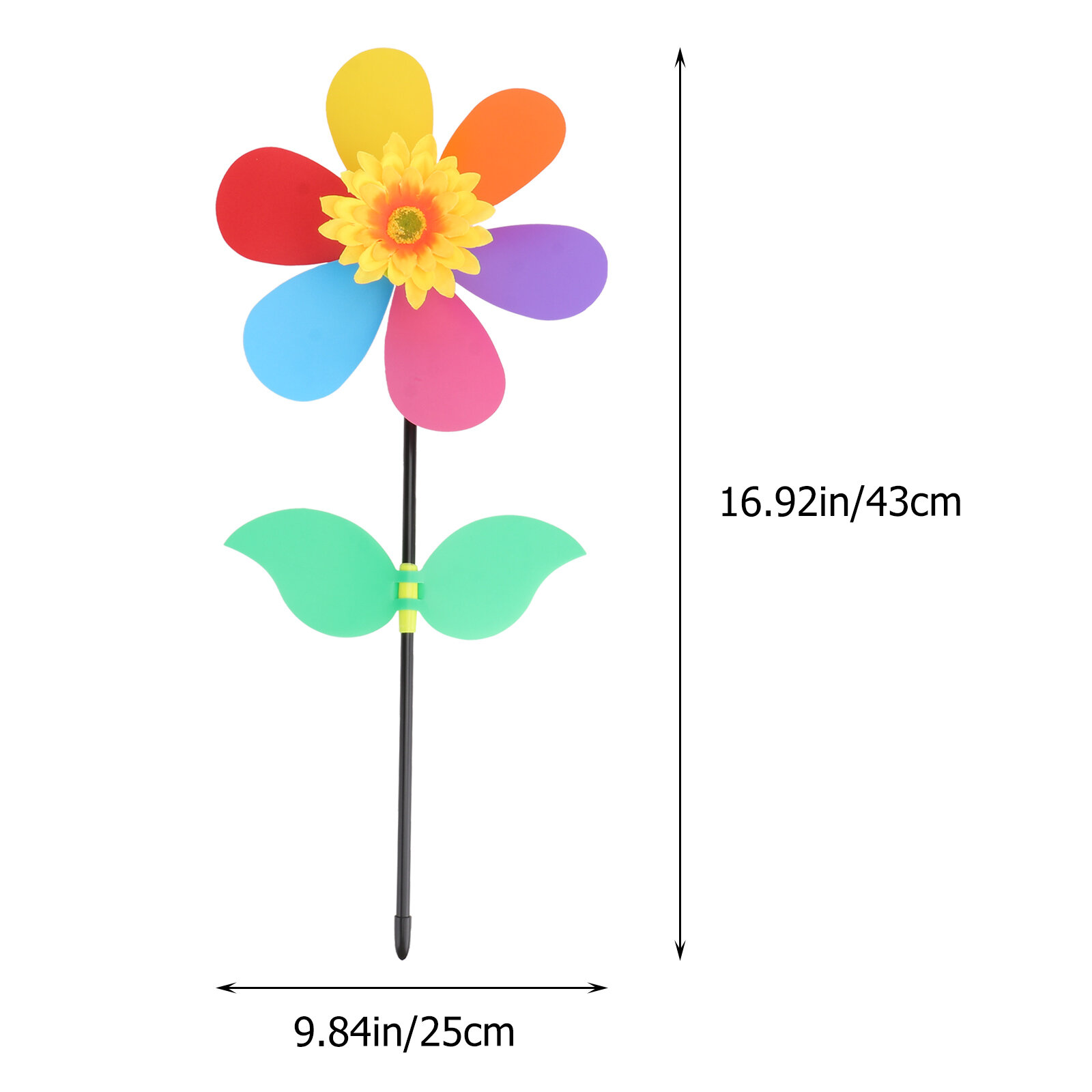 5 Штук Ветряные Мельницы В Forme Подсолнуха Игрушки Для Детей Декор 43x25Cm