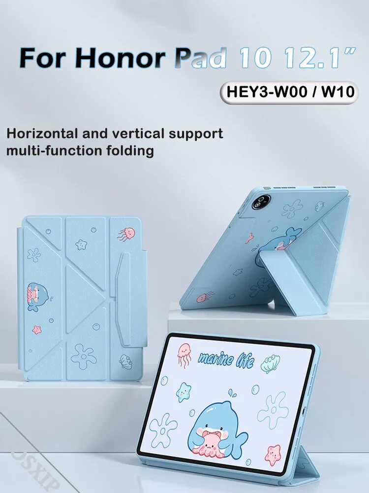 Чехол для планшета Honor Pad 10 12,1' 2025(модель: HEY3-W00/HEY3-W10), Y-образная 3-х кратная защитная оболочка