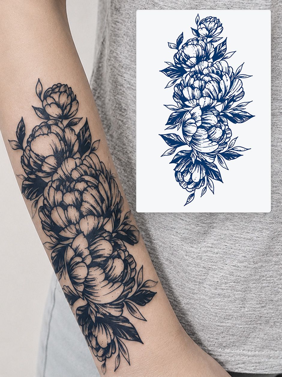 Tattoo'шки Временная тату без пленки 11*18см (темнеет через 24 часа), долговременная