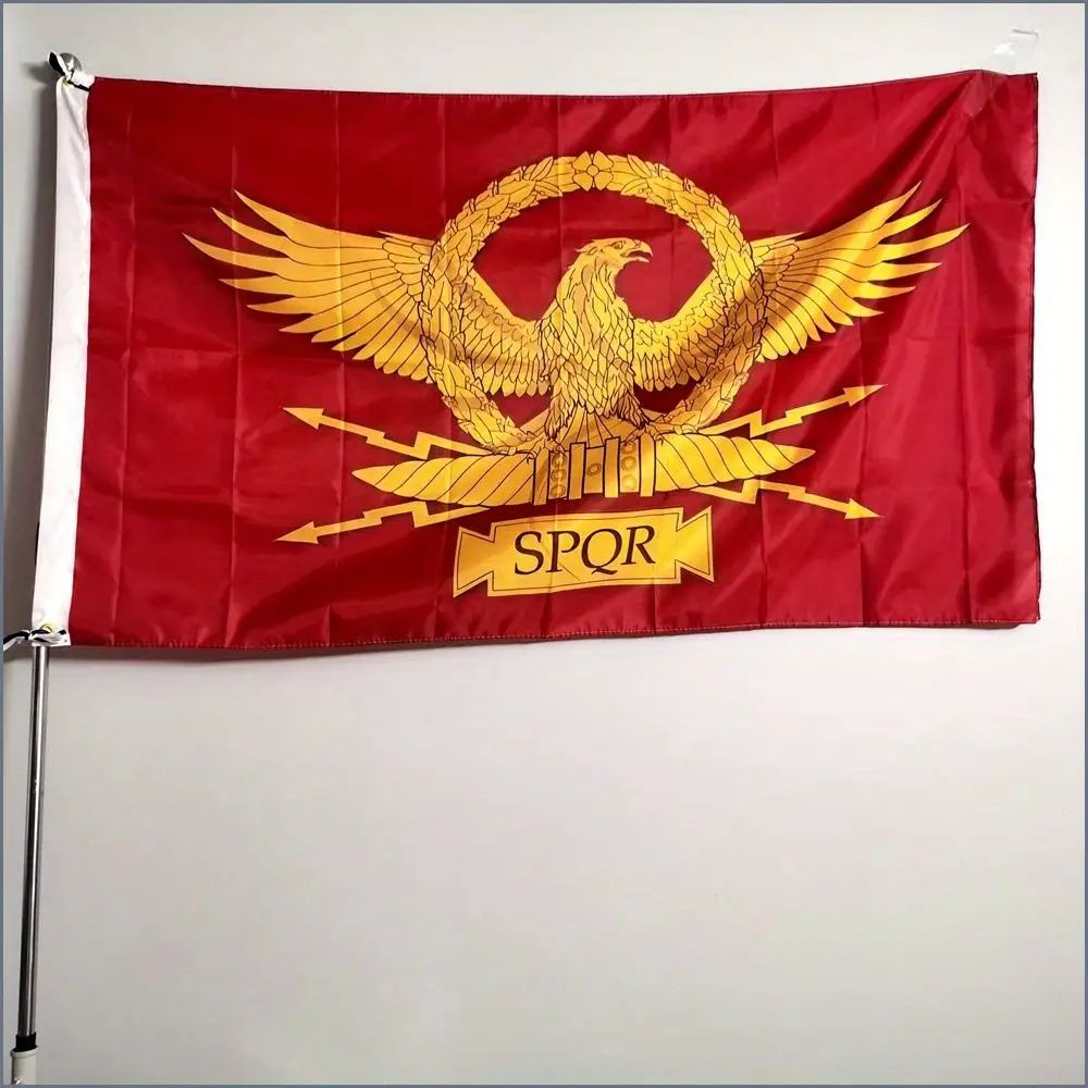 230-70 Фон баннер с символикой Римского Сената SPQR, стильный декоративный уличный , универсальное украшение для дома, сада, фермы, кемпинга, патио и двора.