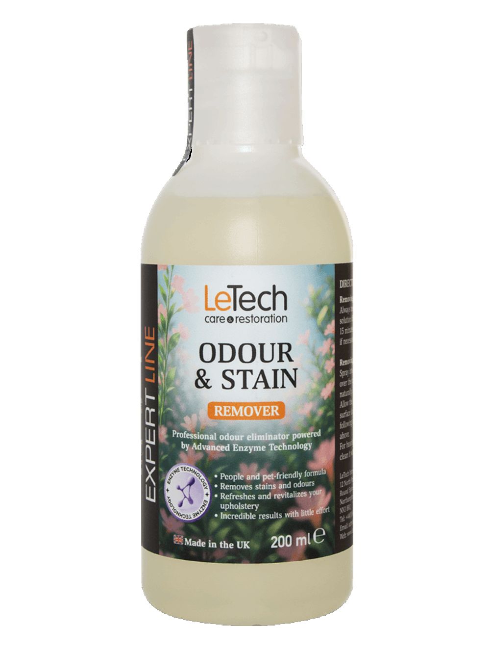 Удалитель и нейтрализатор запаха проф LeTech Odour & Stain Remover, 200мл
