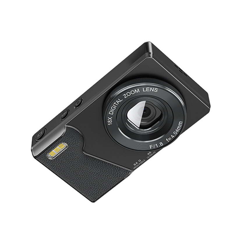 Ретро Цифровая Фотокамера CCD 4K 40МП WiFi 2.8 LCD LED Вспышка 18x Зум Подарок Девушкам Черный с Картой 32ГБ