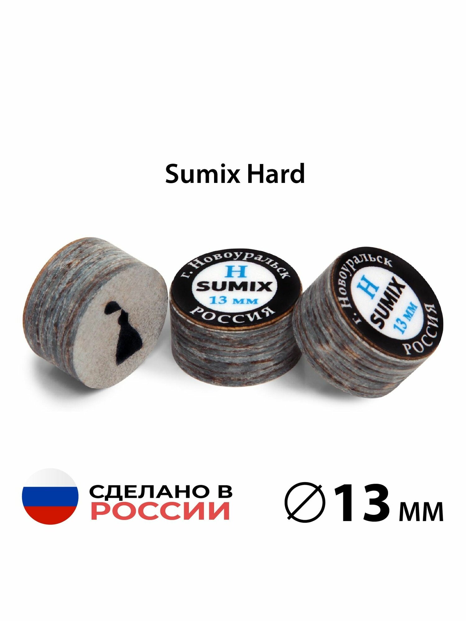 Наклейка для кия Sumix 13 мм Hard, многослойная, 1 шт.