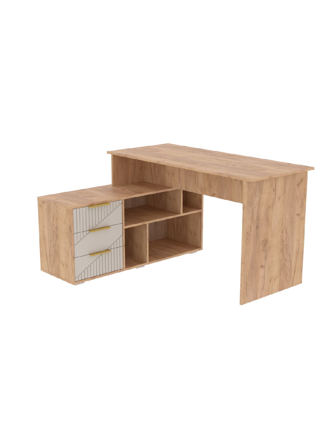 ChairCharm Стол компьютерный Авис Дуб Крафт золотой/Кашемир золотая ручка