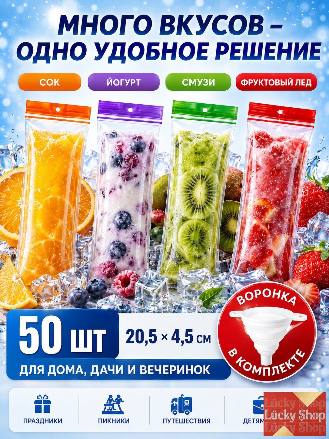 Форма для льда, конфет, 50 шт