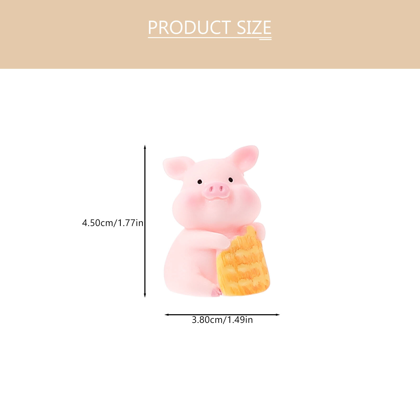 6 Штук Милые Свинки Из Резины Для Декора Сада Размер 2.4X3.8X4.5Cm