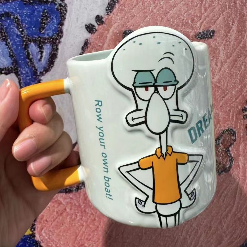 Кружка Gift Mug "Сквидвард", для СВЧ и посудомойки, керамическая,