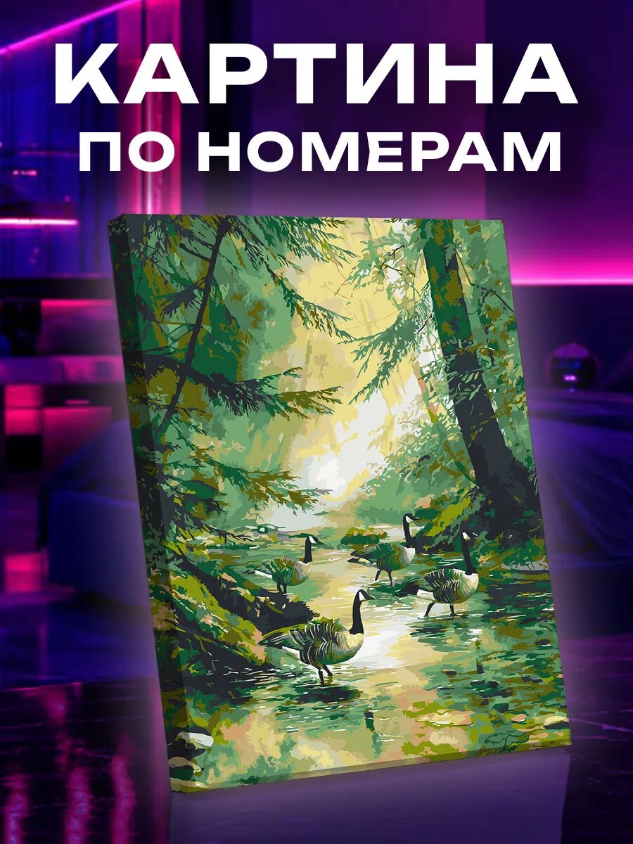 Картина по номерам Гуси