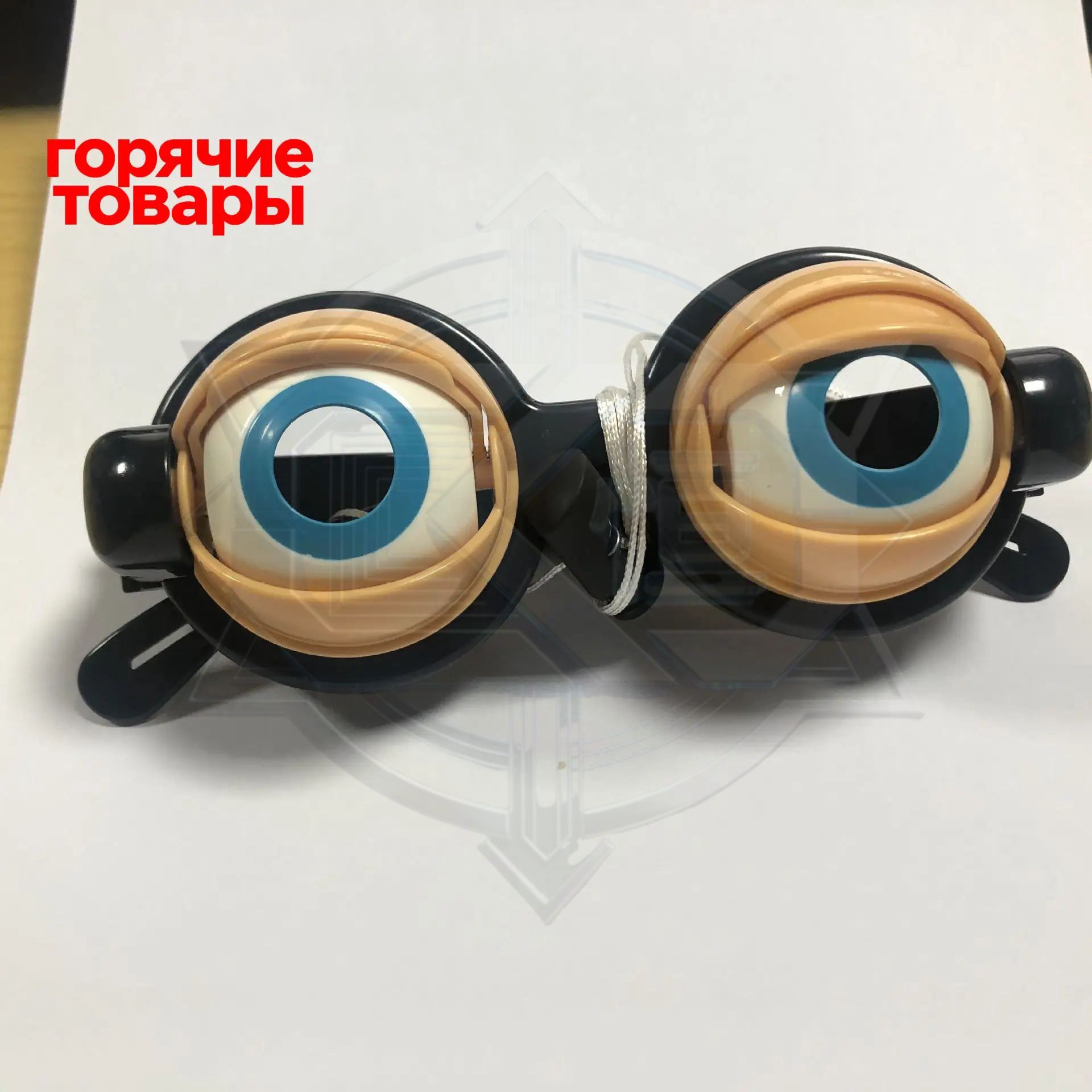 Очки с двигающимися глазами на веревочке, сумасшедшие очки-прикол для видео и фото, вирусный розыгрыш