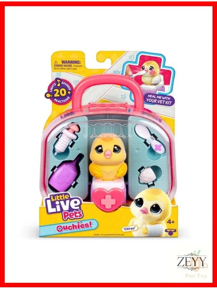 Интерактивная игрушка Little Live Pets Ouchies! Chirpy ветеринарный набор для детей