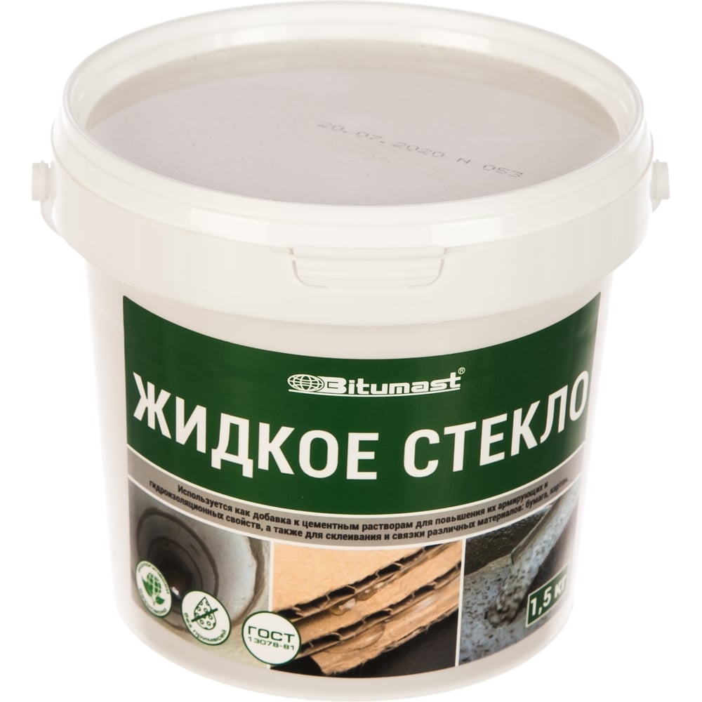 Жидкое стекло 1.5 кг Bitumast 4607952900530