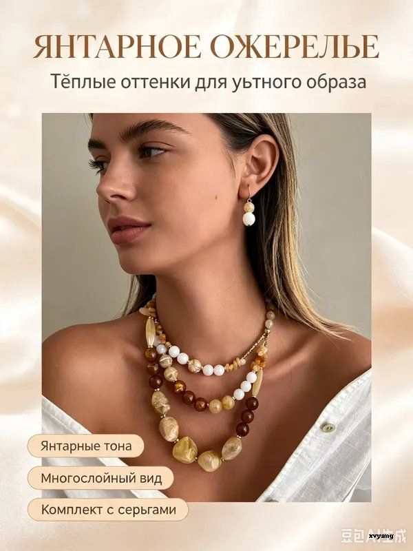Бусы, пластик