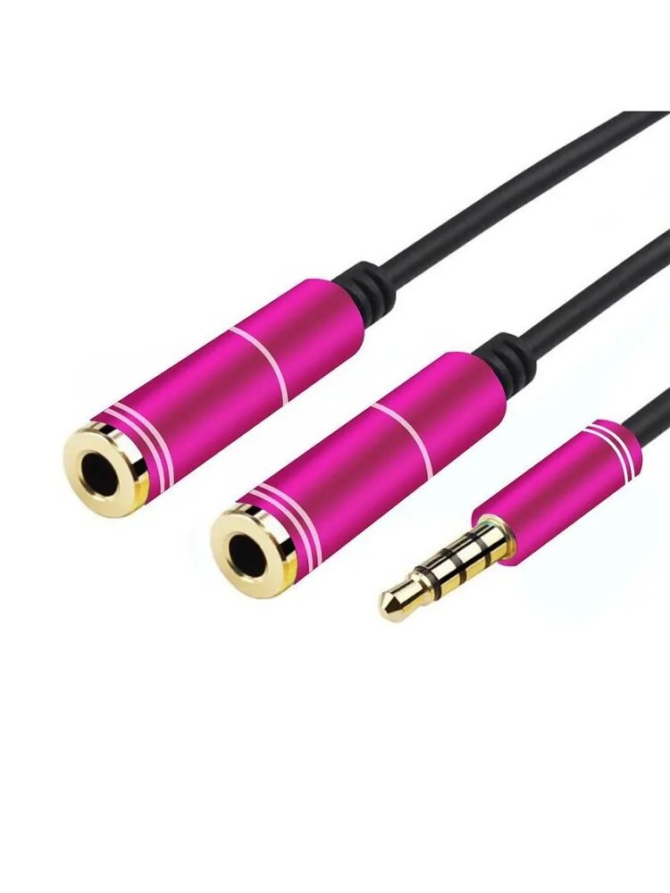 Разветвитель переходник для двух наушников, удлинитель aux 3.5 на 3.5 jack