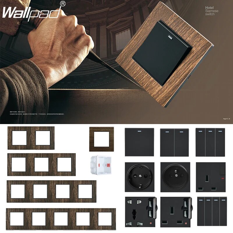 EU German Socket Wallpad, черный — фото 1