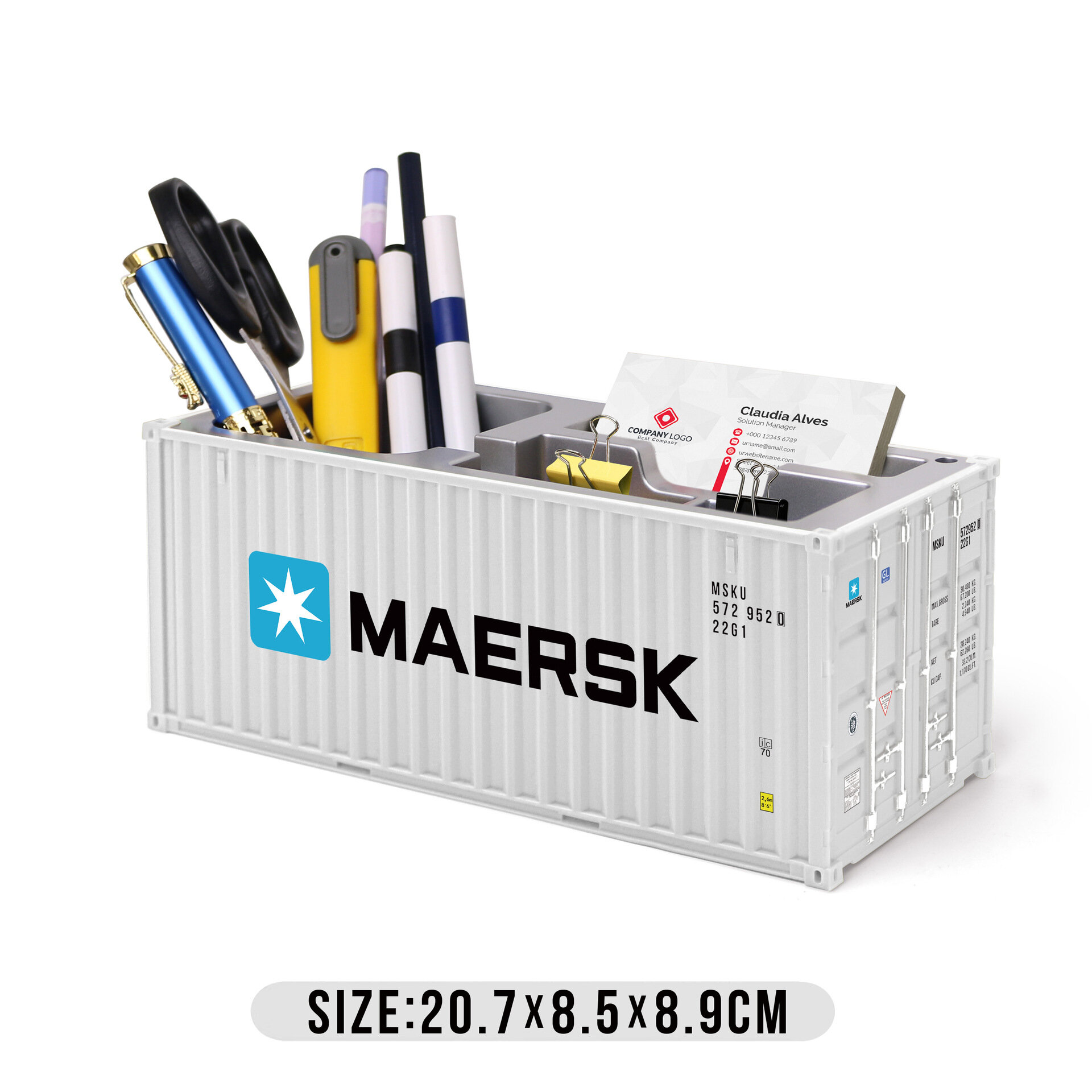 Белый Maersk модель контейнера подставка для ручек органайзер для стола декор офиса
