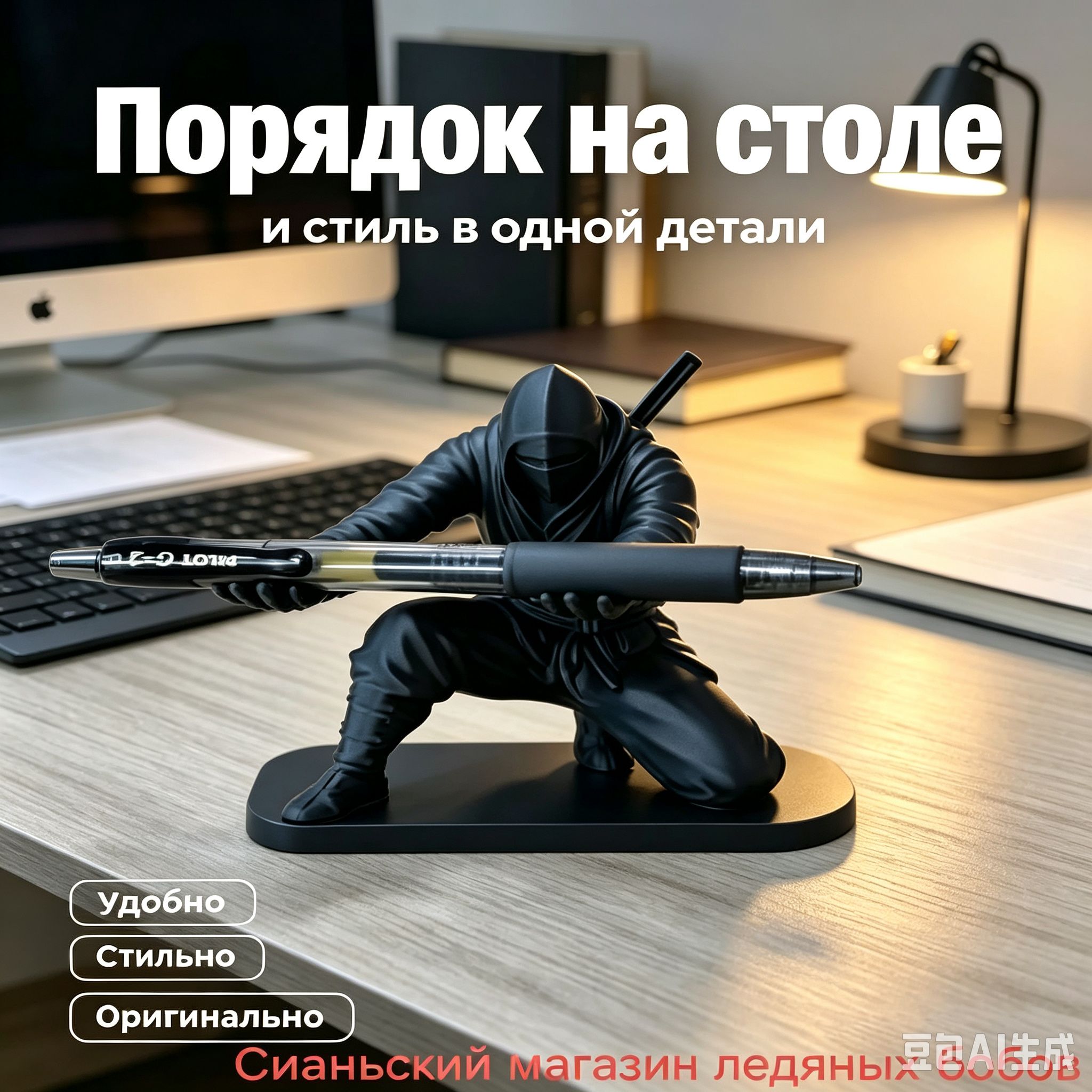 Подставка для ручек Жнец, готический органайзер для карандашей и канцелярии