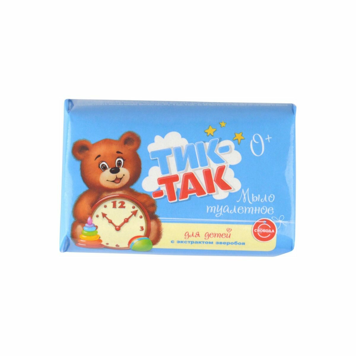 Мыло кусковое туалетное Свобода "Тик-Так", 150г, бумажная обертка (4600936310325), 36шт.