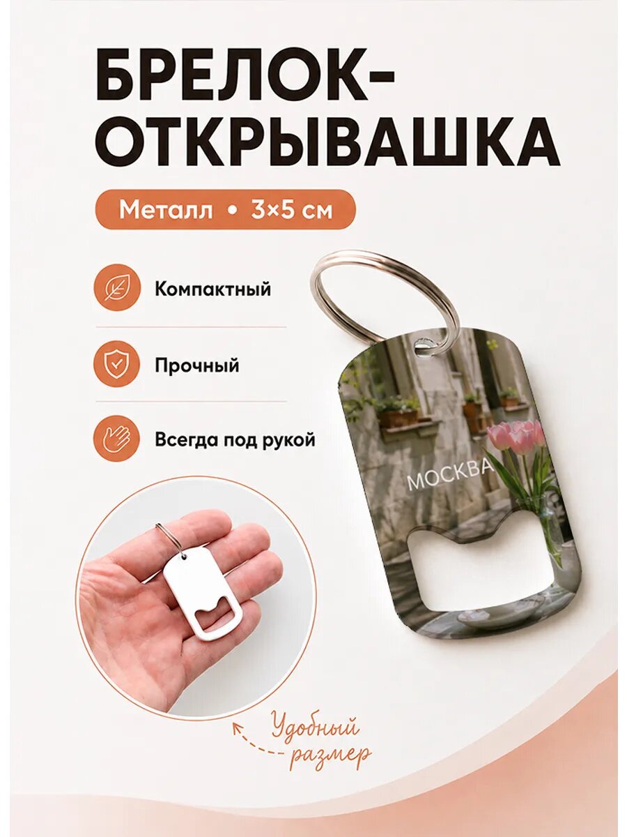 Брелок открывашка "Чай с Тюльпанами"