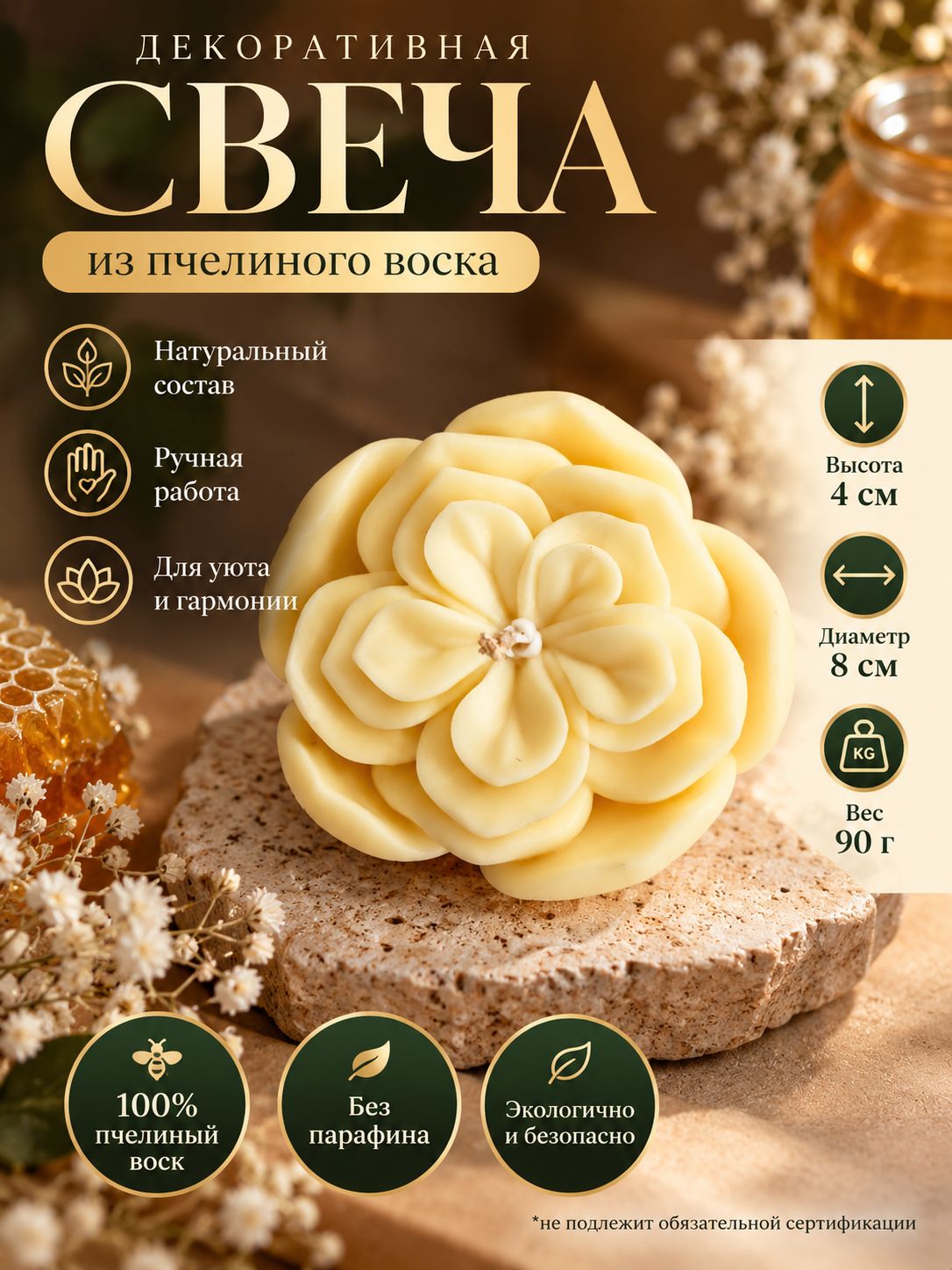 Свеча декоративная Цветок