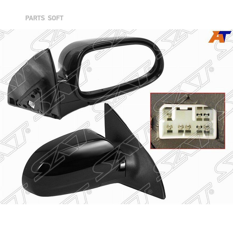 Зеркало Chevrolet Lacetti 04-13 / Daewoo Lacetti 04-09 (Справа/ Обогрев/ Регулировка/ 5 контактов) от официального дистрибьютора, SAT, артикул STCVW19401