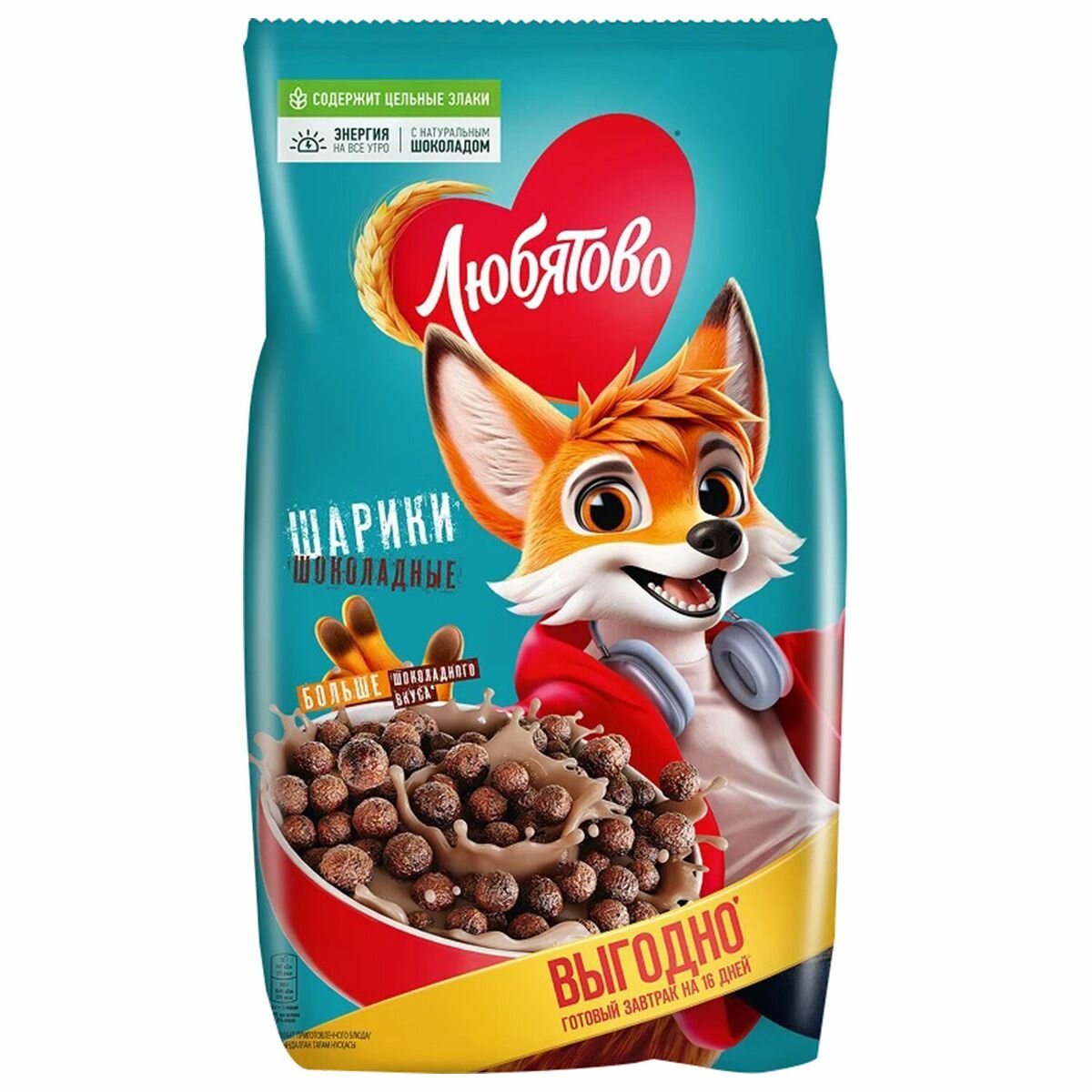 Шарики Любятово шоколадные 500г (7200100000_336), 6шт.