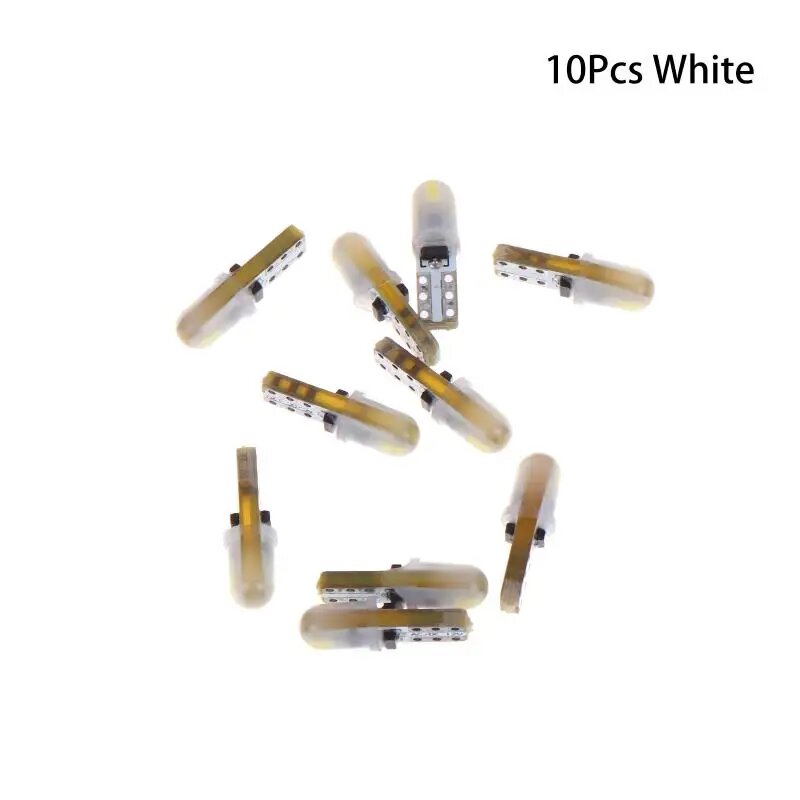 Новые 10 шт. светодиодных ламп T5 3014 2SMD, суперяркие, для приборной панели автомобиля, Белый, A1