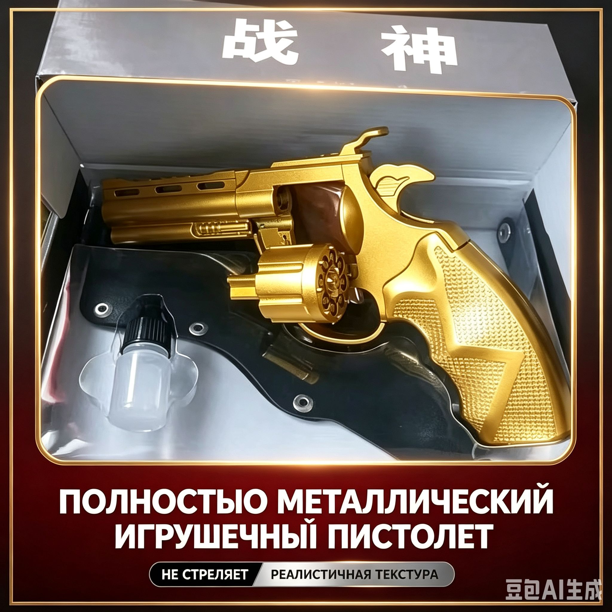 Револьвер пистолет металлический в кобуре, Артикул: 5869272019