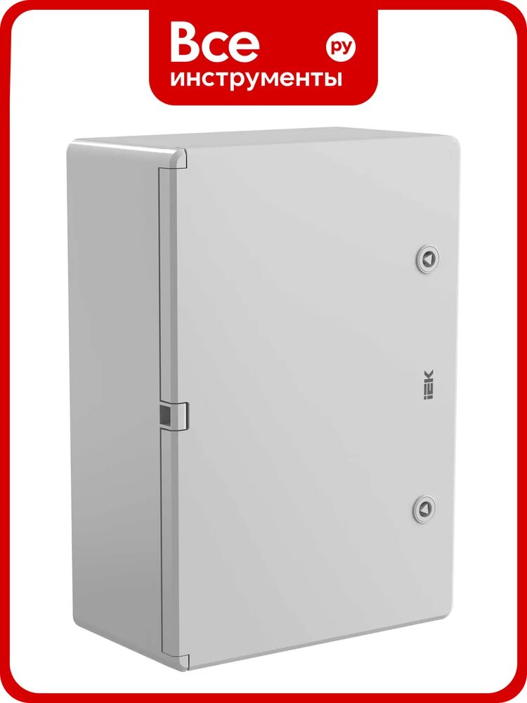 Корпус IEK ЩМПп пластиковый, УХЛ1, IP65 MKP93-N-503519-65, из ABS‑пластика, навесной монтаж, с замком, серый цвет