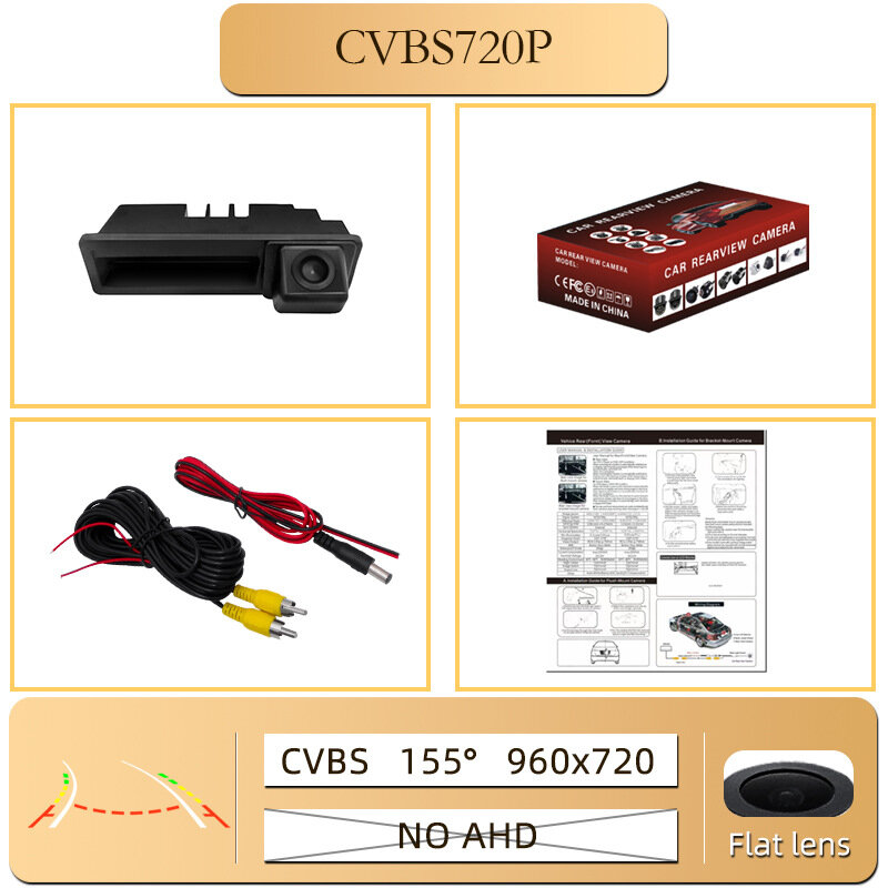 CVBS720P Задняя камера с фисхайбом для моделей Audi A6L 2011-2012, Q7, A3