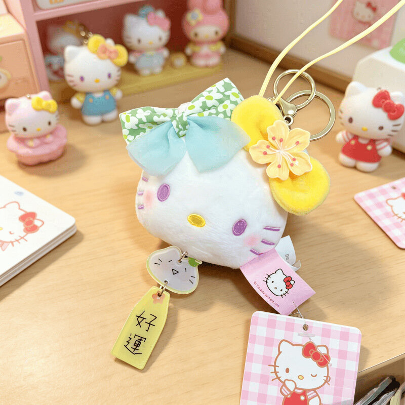 Брелок Hello Kitty для сумки брелок для авто зеркало подарок для женщин желтый удача фиолетовый подарок