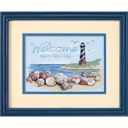 Набор для вышивания Набор для вышивания крестиком-DIMENSIONS 65032 - Welcome every day "Добро пожаловать каждый день" 14CT 18x13cm