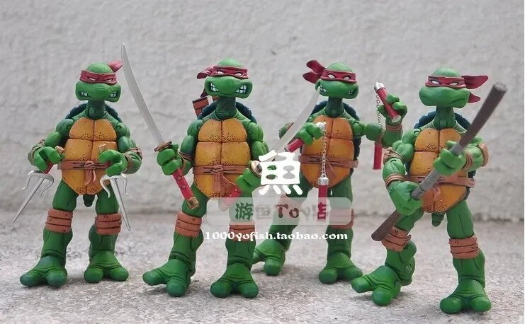 Фигурки Черепашки-Ниндзя NECA, 4 шт, Цвет: B-4pcs