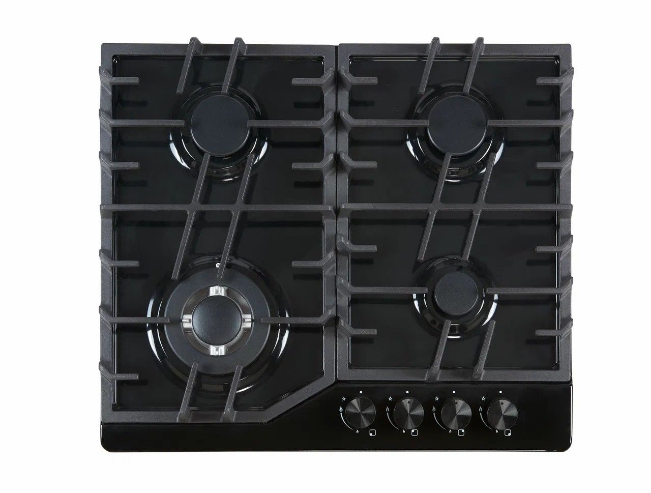 Газовая варочная панель SCANDILUX SBE4551B WOK-конфорка, Автоматический электроподжиг, Газ-контроль