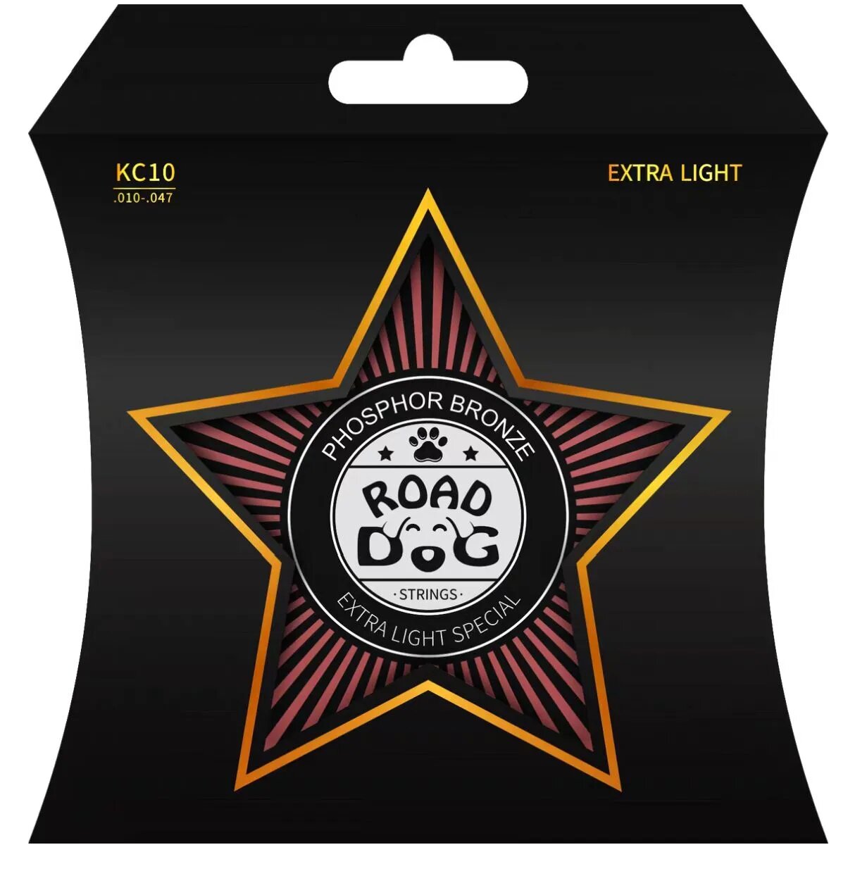 Струны для акустической гитары Road Dog KC10 (калибр 10-47), фосфорная бронза, комплект струн extra light