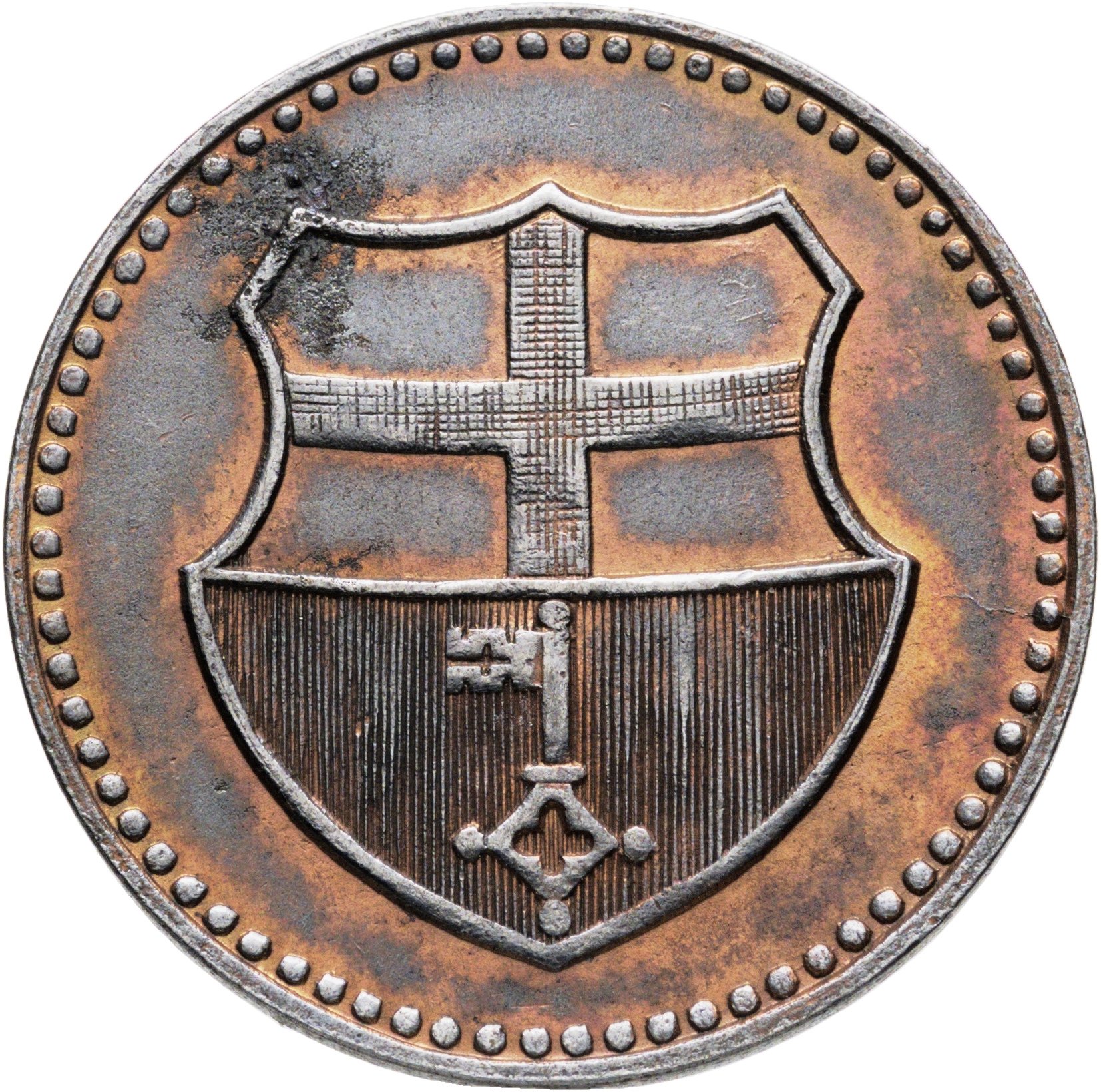 Германия "Линц" 10 пфеннигов 1918 нотгельд, Цинк, в сохранности XF