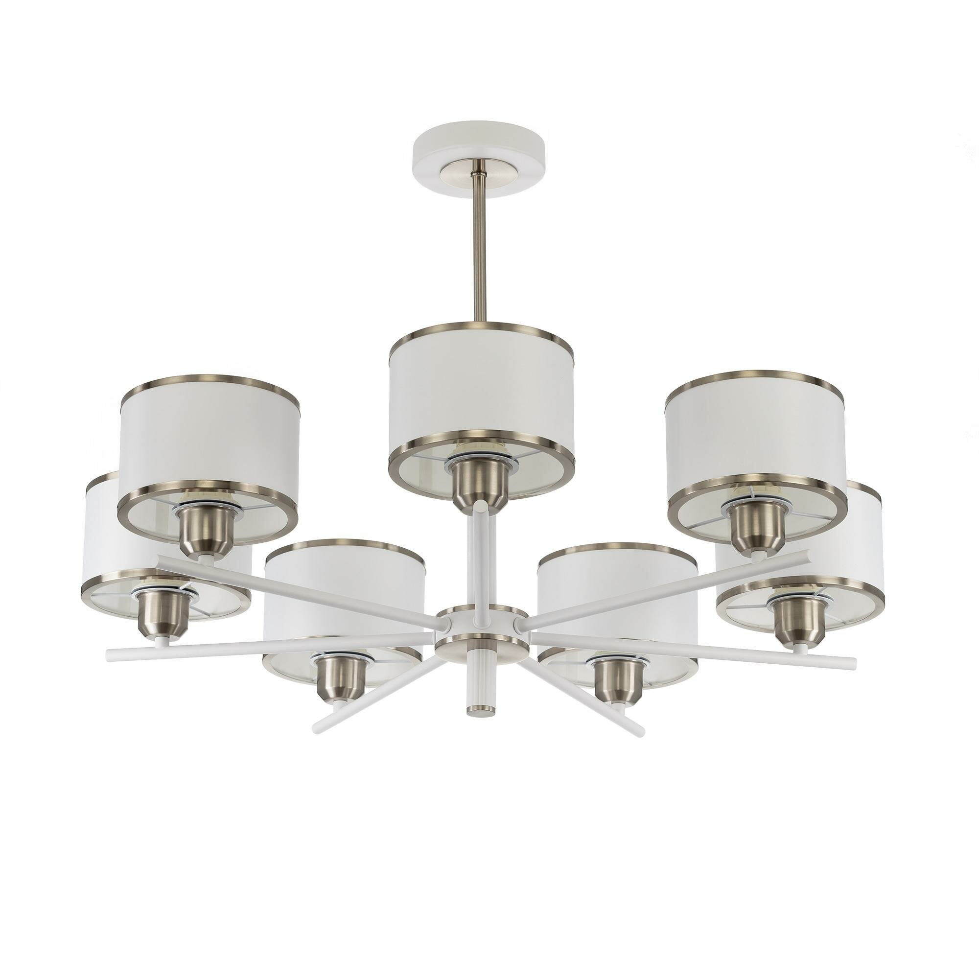 Люстра на штанге Citilux Alton CL421272, 7×E27 по 75 Вт, белый