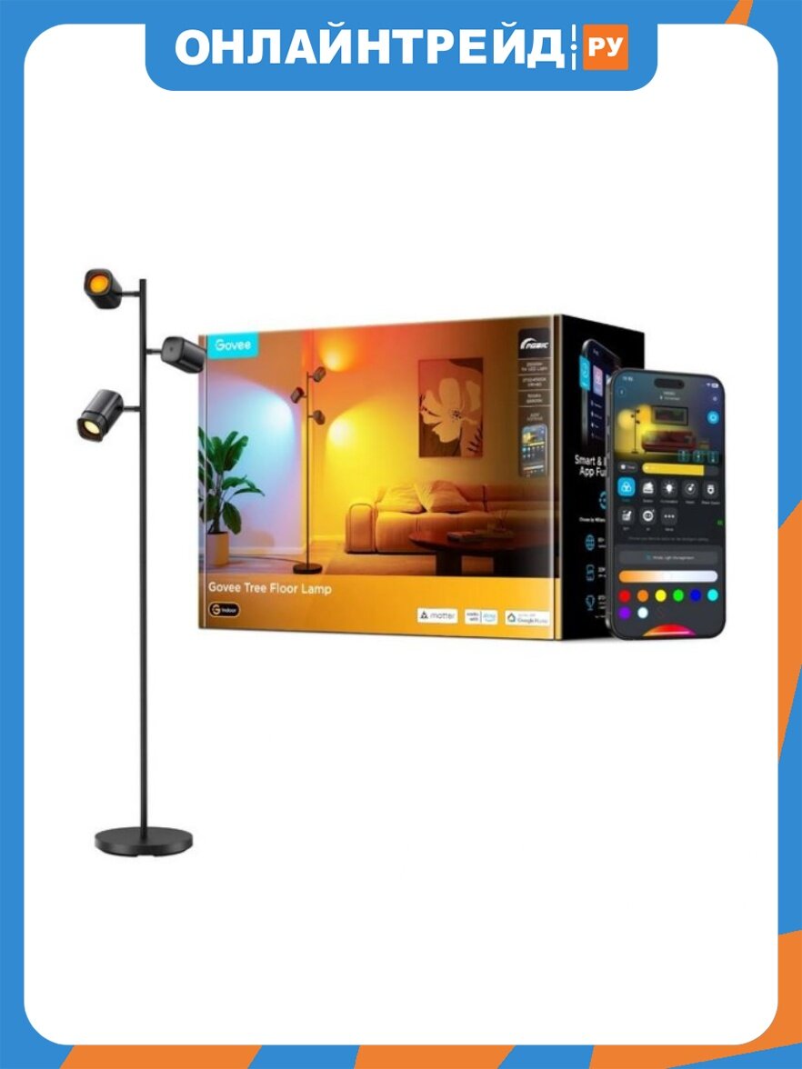 Умный напольный торшер Govee RGBWW Tree Floor Lamp, H60B2311