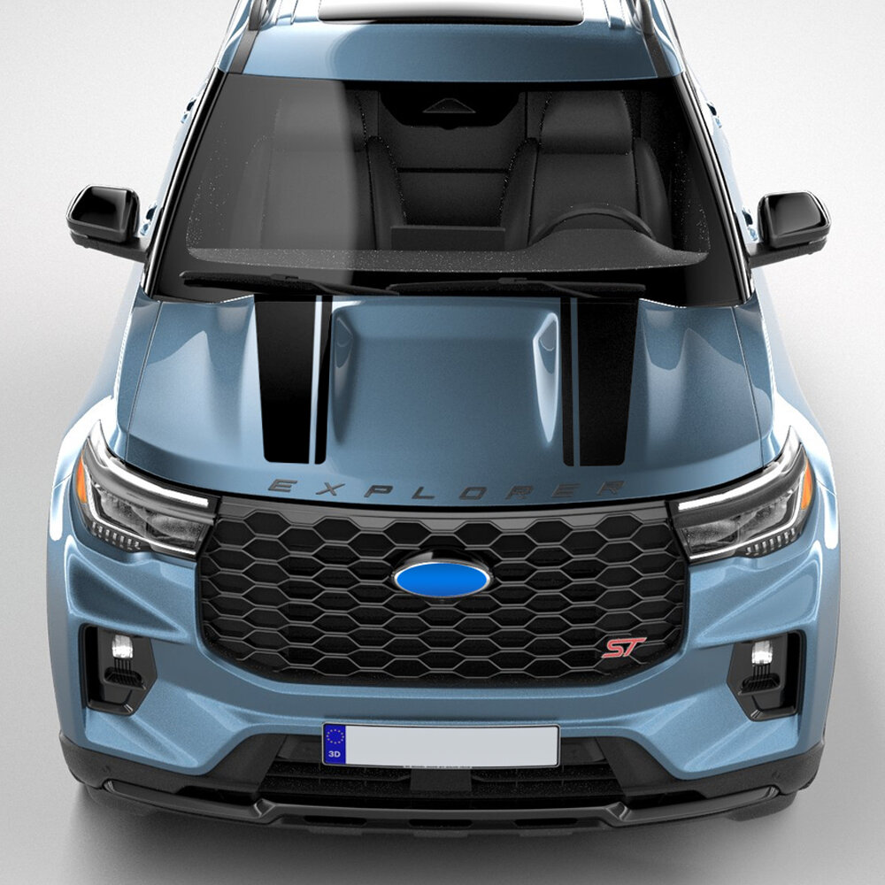Наклейка на капот автомобиля 90×20 см, специально для Ford Explorer, водонепроницаемая тюнинговая наклейка