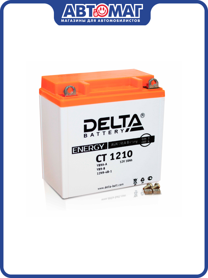 Аккумулятор DELTA CT1210 для скутера, мотоцикла, квадроцикла, DELTA-CT1210