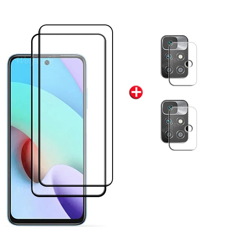 Защитное стекло 6 в 1 для Xiaomi Redmi 10 2022 (2 Glass, 2 Lens)